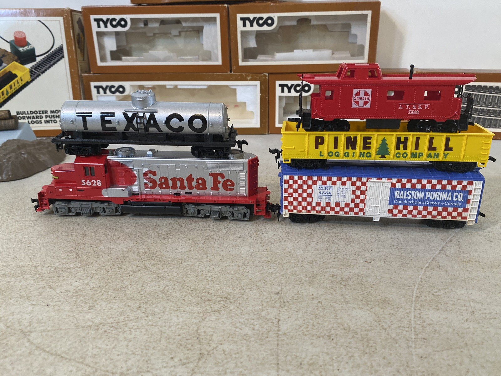 BIG TYCO Model Trains HO Gauge Logging Lot orig box 13E9 | eBay
