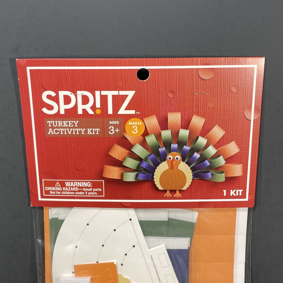 Spritz Turkey Activity Kit 3 Thanksgiving Turkeys Paper Crafts Fall ...