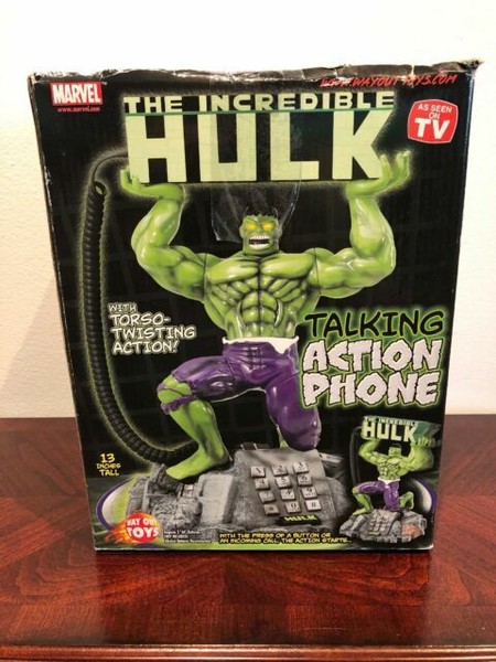 The Incredible Hulk Talking Action Phone RARE Marvel Grail for sale ...