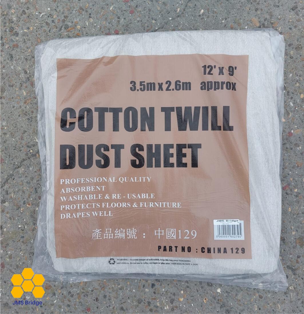 HEAVY DUTY 100%COTTON TWILL PROFESSIONAL DECORATING LARGE DUST SHEETS ...