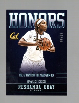 CAL BEARS 2015 PANINI RESHANDA GRAY #RG-CAL HONORS SILVER 74/99 | eBay