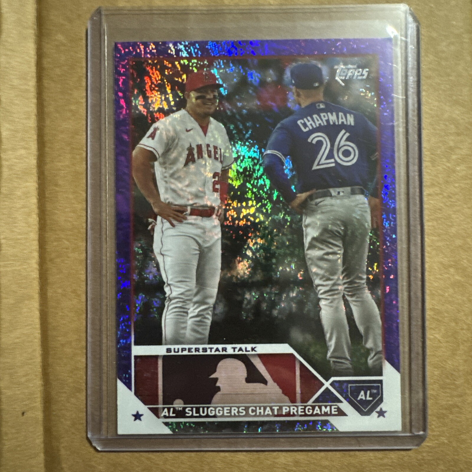2023 Topps MLB Update AL Sluggers Mike Trout Matt Chapman Purple/799 ...