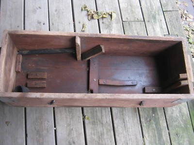 33 1/4" x 12 1/2' x 12" Vintage Used Heavy Wood Box Handmade Wood Box ...
