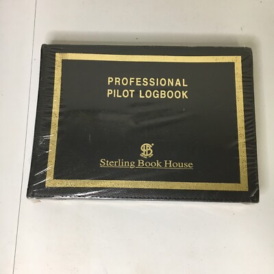 Professional Pilot Logbook Sterling Book House Brand New Sealed Black ...