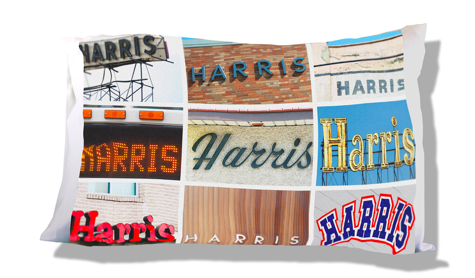 HARRIS Personalized Pillowcase featuring the name in photos of signs | eBay