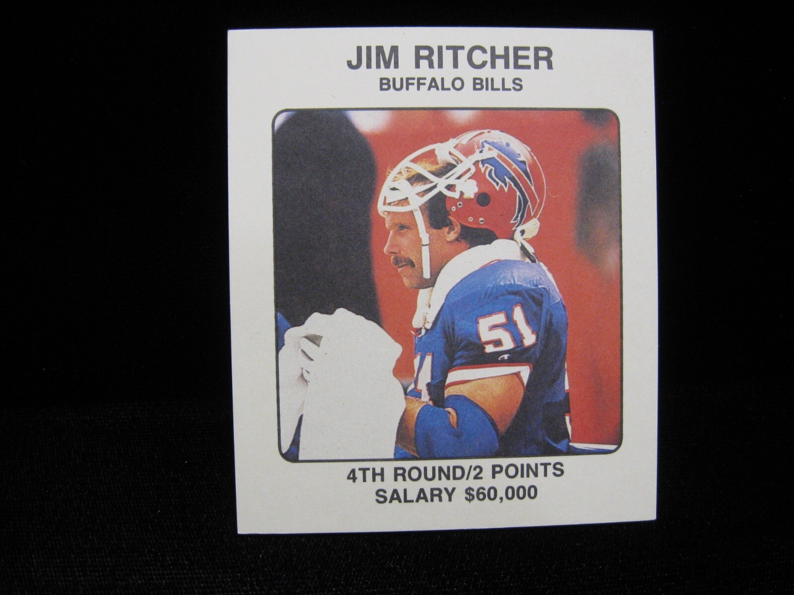 1989 Jim Ritcher Buffalo Bills Franchise Game Card 1ct | eBay
