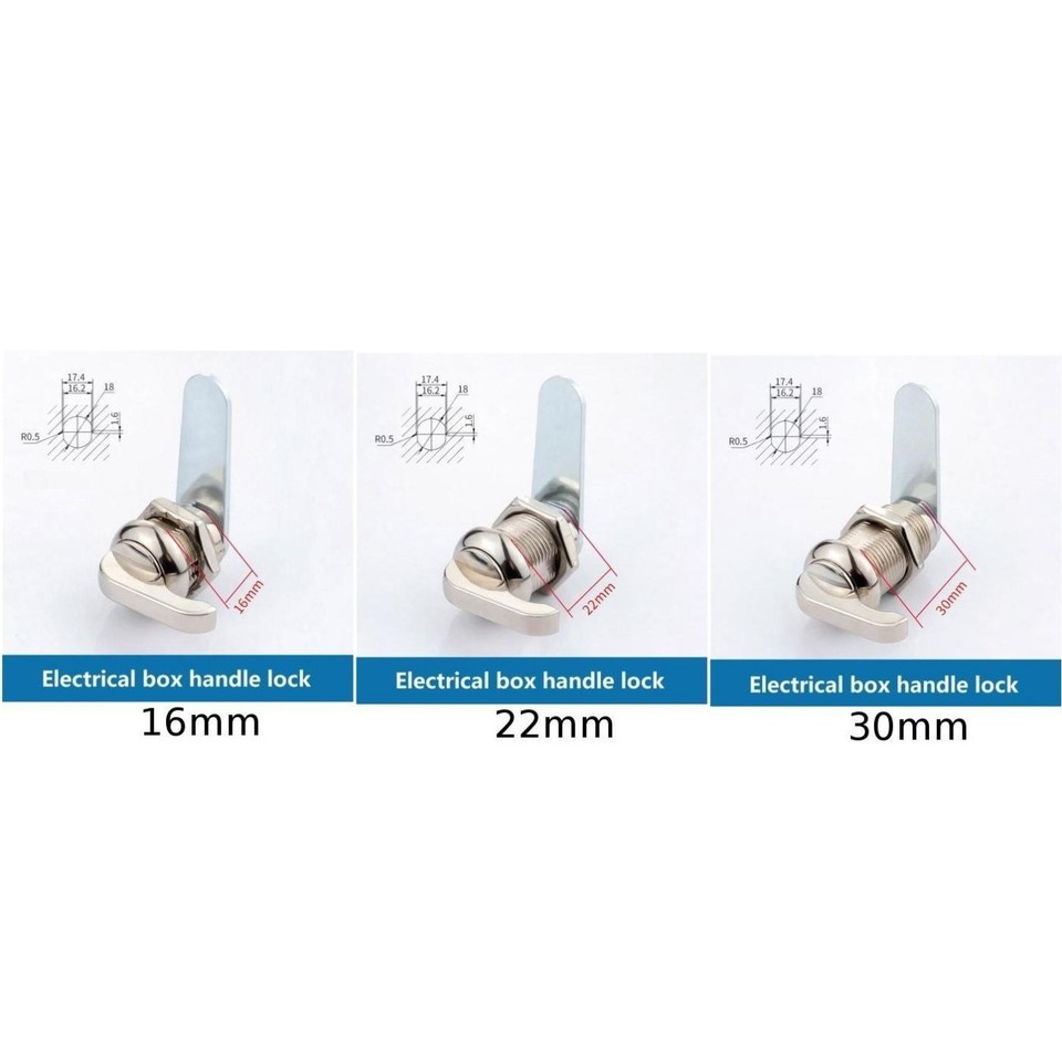 Cabinet Drawer Lock Zinc Alloy For Office Use 90° Rotation Smooth ...