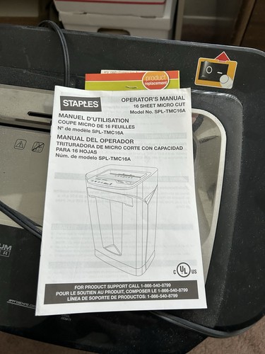 Staples 16-Sheet Micro-Cut Commercial Shredder, 8 Gallons Capacity | eBay