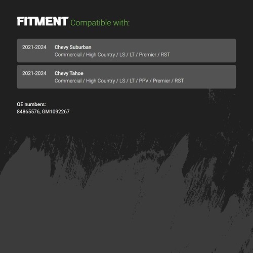 Bumper Deflector For Chevy Tahoe 2021-2024 Front Lower 84865576 | eBay