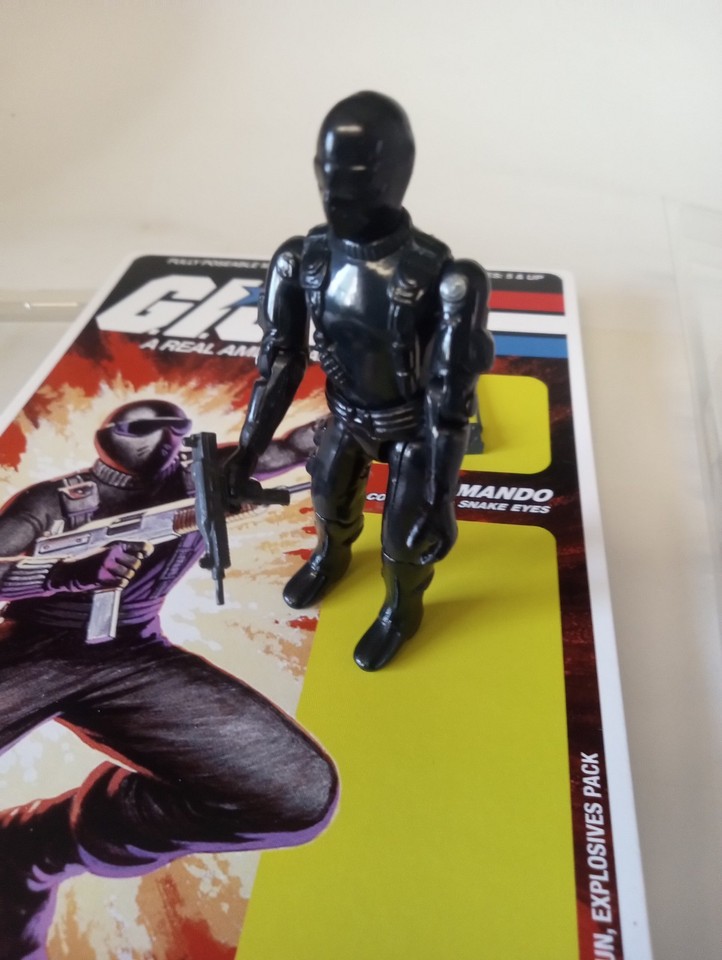 GI Joe Vintage 82 Snake Eyes Complete Original Repop Card Back ...