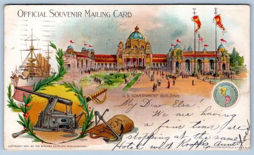 1901 US GOVERNMENT BUILDING PAN-AMERICAN EXPOSITION BUFFALO NY ANTIQUE ...