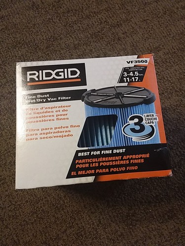 VF3500 Filter Washable Replacement for Ridgid 3-4.5 Gallon Wet Dry Vac ...