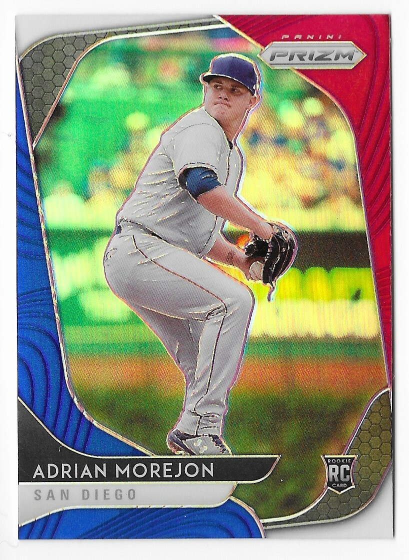 Adrian Morejon 2020 Panini Prizm Red White Blue Rookie #139 Tier II ...