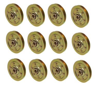 12 HD Garage door parts 3" Sheave Pulley with forks and 6 Sets nut ...