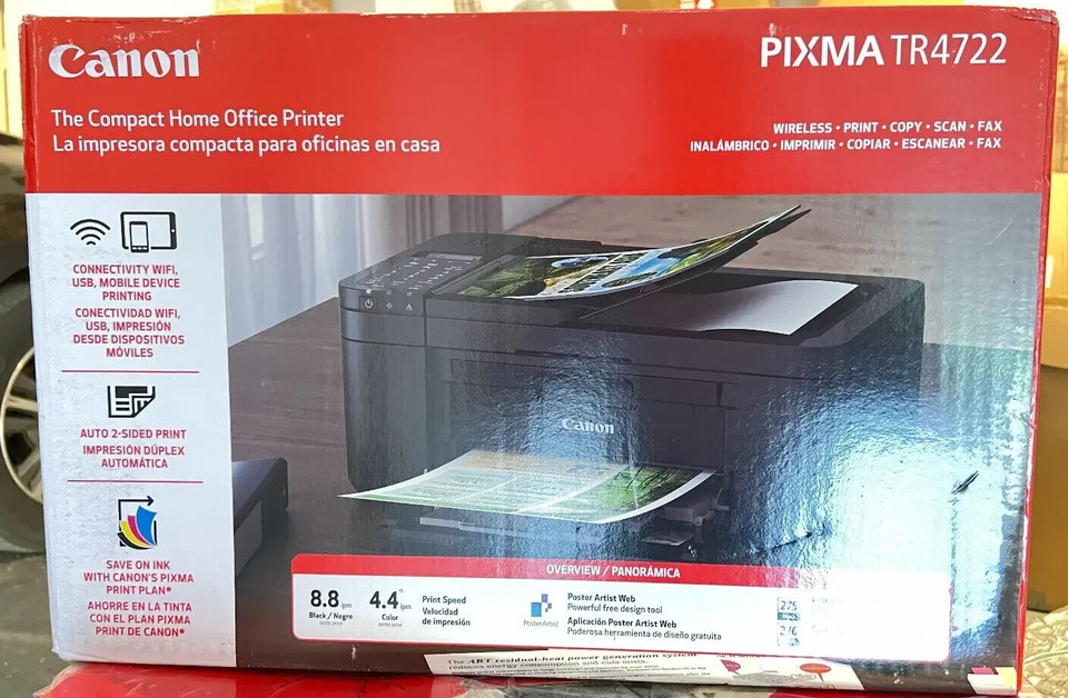 Canon PIXMA TR4722 (4520) Printer -Wireless-All-In-One Scan Copy-Fax | eBay