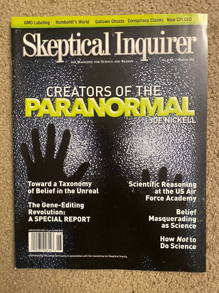 NEW Magazine: Skeptical Inquirer: YOU CHOOSE: Zetetic paranormal UFO ...