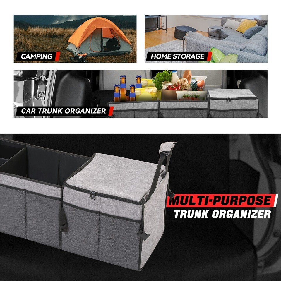 3-In-1 Car Truck Folding Collapsible Trunk Cargo Organizer Caddy ...