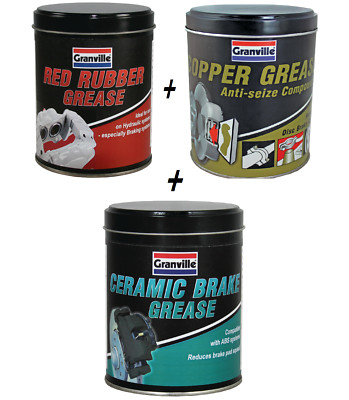 Copper Grease 500g & Red Rubber Grease 500g & Ceramic Brake Grease 500g ...