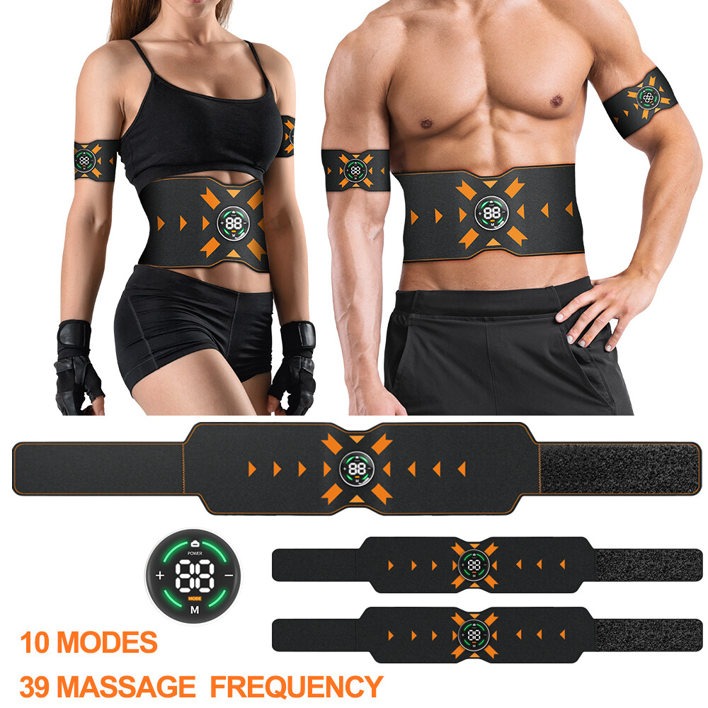 Men Women Wireless Muscle Stimulator EMS Abdominal Fitness Belt ABS ...