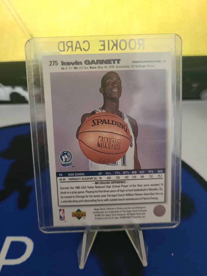 1995-96 Upper Deck Collector's Choice KEVIN GARNETT Rookie Card #275 RC ...