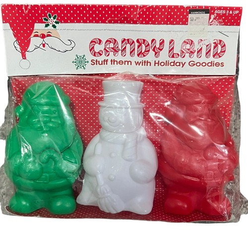 Vtg Candy Land Stuff With Holiday Goodies Santa Snowman Christmas ...