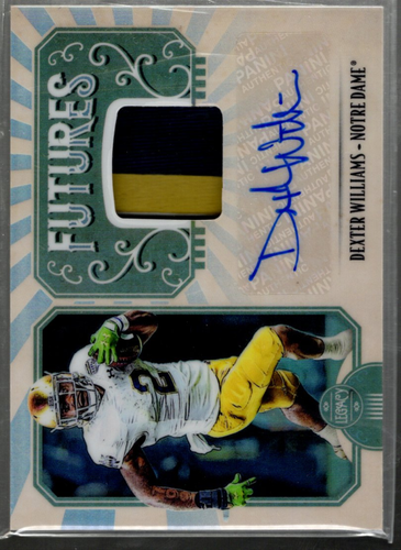 B2713 2019 Panini Legacy Futures Patch Autographes #28 Dexter Williams ...