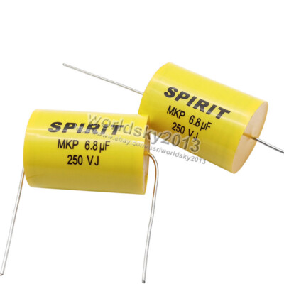 2x For Spirit 250V 6.8uF Audio Speaker Divider Crossover Non-Polarity ...