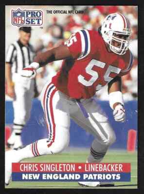 1991 PRO SET Football - CHRIS SINGLETON, New England Patriots ...