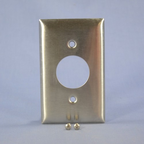 Hubbell Bryant Stainless Steel 1.406" Receptacle Wallplate Outlet Cover ...
