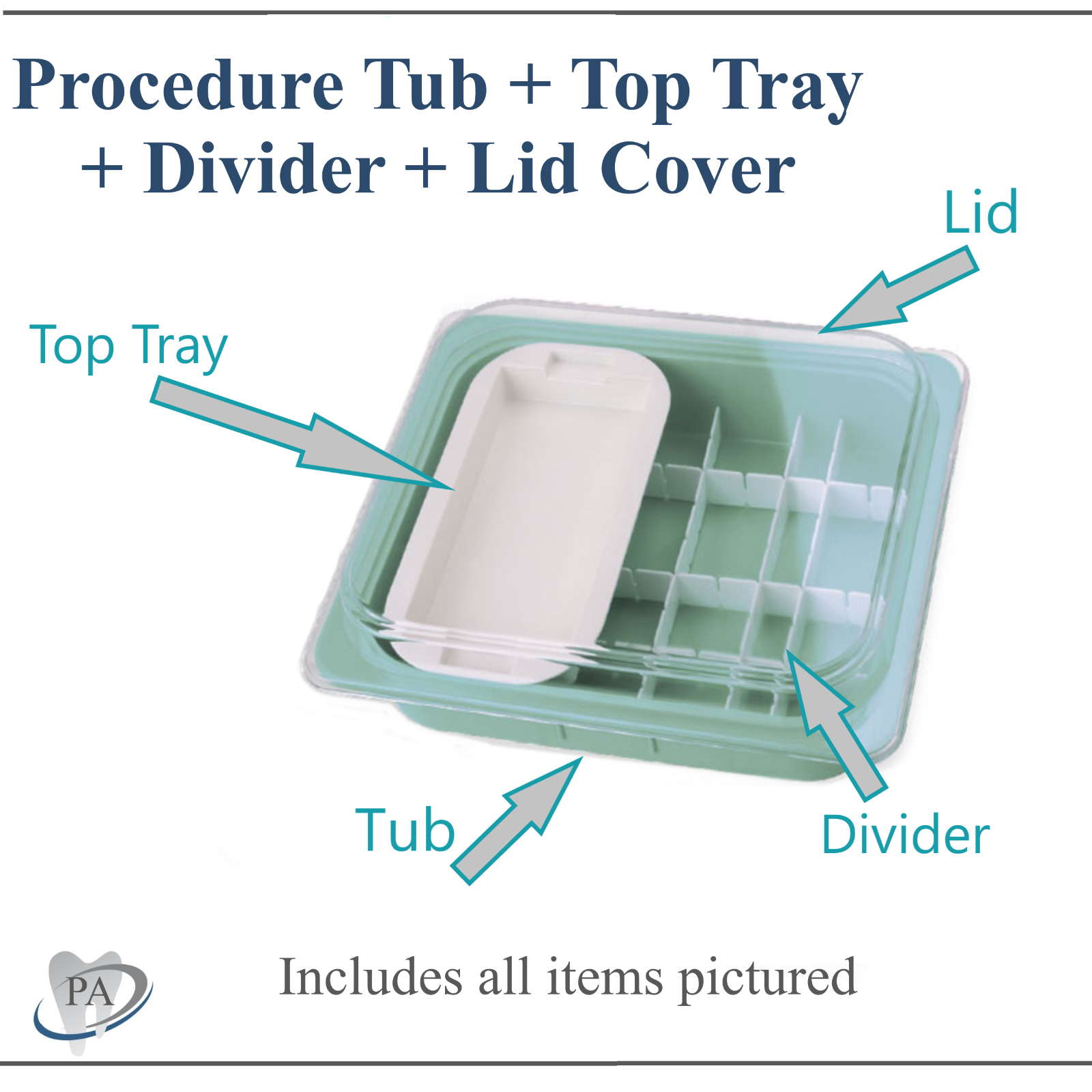 Dental Procedure Tub, Accessory Tray Tub Lid, Operation Tub, Complete ...