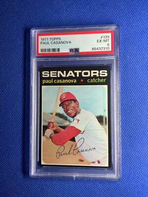 1971 TOPPS #139 PAUL CASANOVA SENATORS PSA 6 SET BREAK | eBay