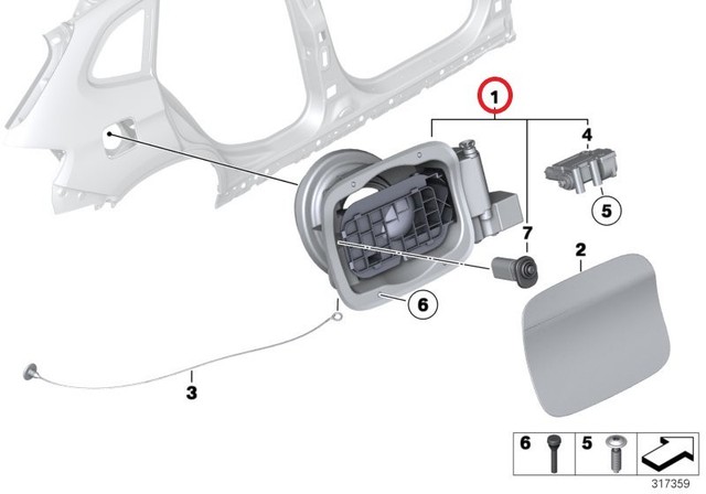 BMW E84 X1 Fuel Filler Cover Pot Genuine 41002990139 for sale online | eBay