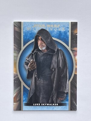 2022 Topps Star Wars Masterwork Base Blue Insert Parallel 27 Luke ...