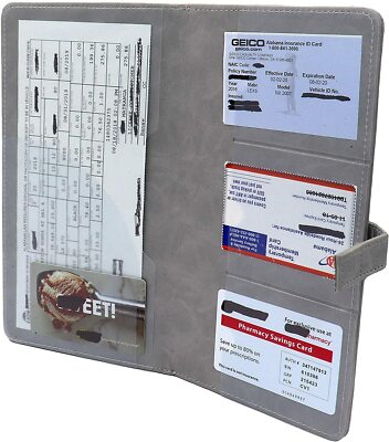 Car Registration Insurance Card Holder for Auto Truck Glove Box Console ...