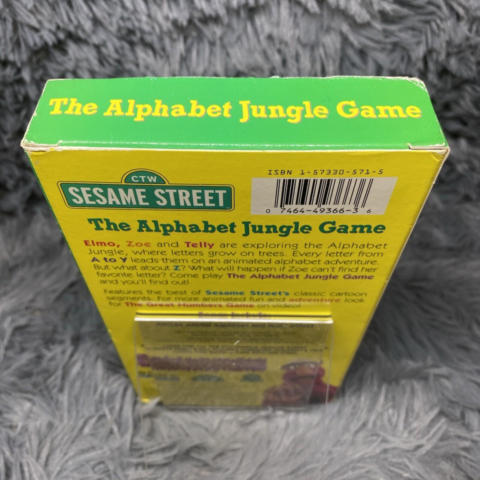 Sesame Street Alphabet Jungle Game VHS 1998 Video Tape Elmo Children ...
