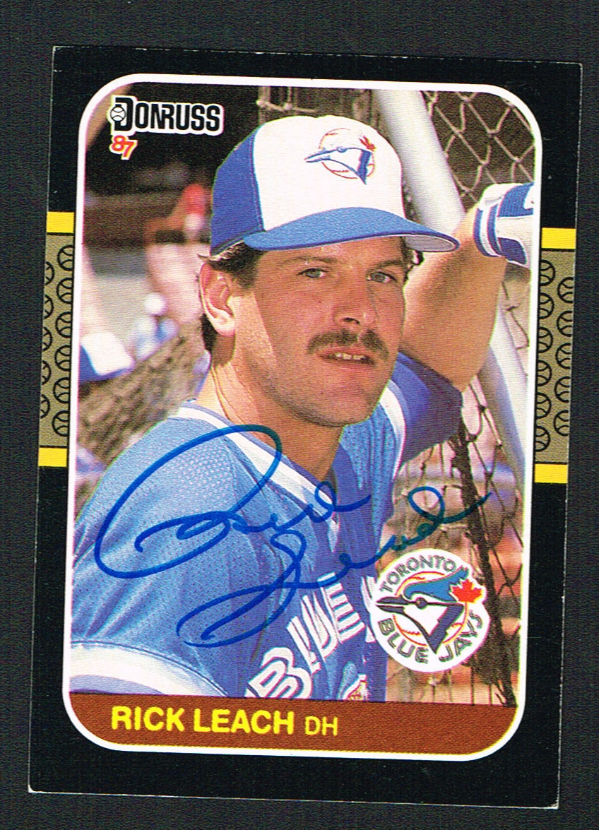 Rick Leach #567 signed autograph auto 1987 Donruss Baseball Trading ...