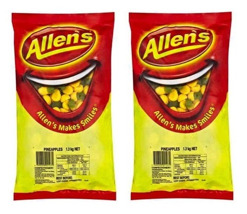 Bulk Lot 2.6 kg x Allens Pineapples Bag Candy Buffet Lollies Sweets ...