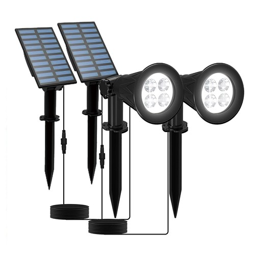 Solar Powered Led Spot Light 2 In 1 Installation Separated Panel And ...