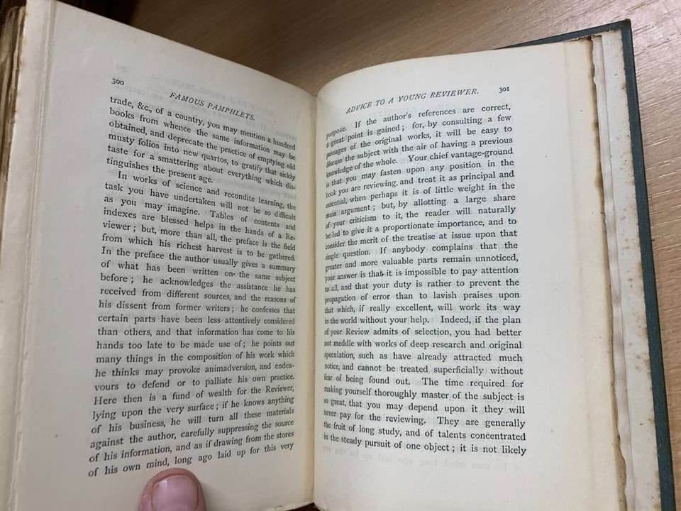1886 "FAMOUS PAMPHLETS" JOHN MILTON DANIEL DEFOE etc ANTIQUE BOOK (P3 ...