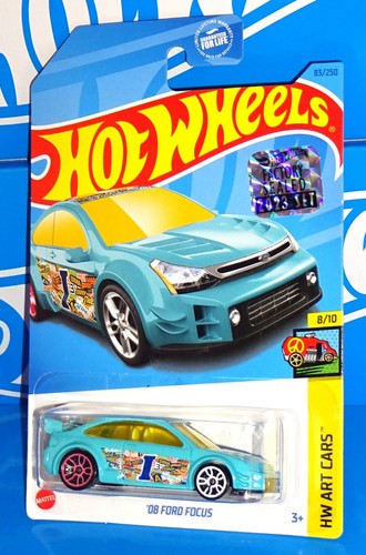 Hot Wheels 2023 Factory Set HW Art Cars #83 '08 Ford Focus Aqua w/ J5s ...