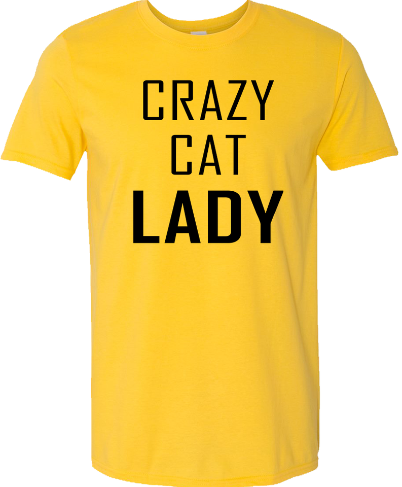 Crazy Cat Lady T-Shirt Womens High Quality Soft Cotton Tee Colors Size ...