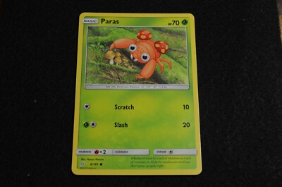 Pokemon PARAS Sun & Moon Team Up 6/181 NM/Mint Never Played Cards | eBay