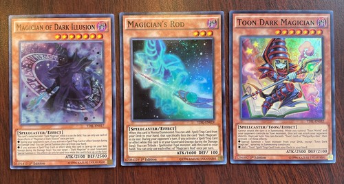 3X Yu-Gi-Oh! Magician’s Rod Toon Dark Magician ++ TDIL-EN019 -EN032 ...