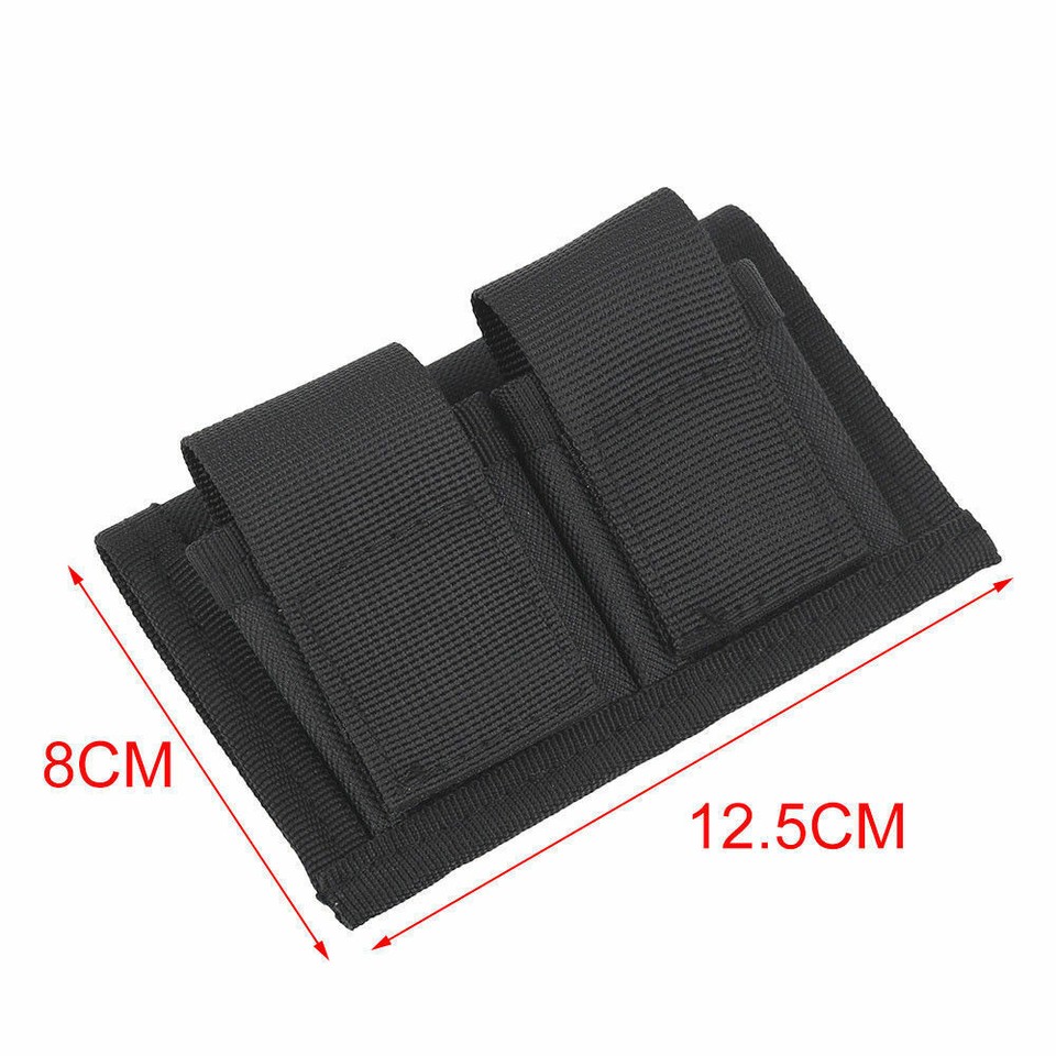 Tactical Revolver Double Speed Loader Belt Pouch for 22 32 38 357 41 44 ...