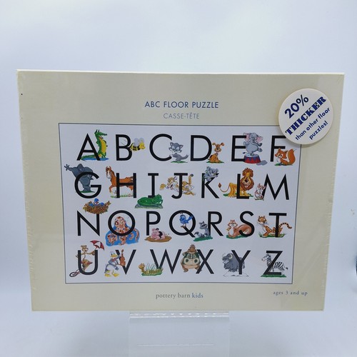 Pottery Barn Kids ABC Alphabet Animal Jigsaw Floor Puzzle 24 Pieces 2ft ...