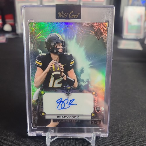 BRADY COOK AUTOGRAPH 2024 Wild Card Studs QB Jokers Wild #1/2 AUTO NY ...