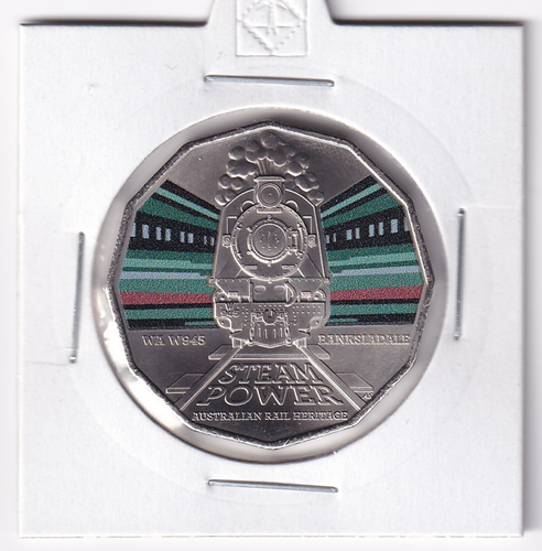 AUSTRALIAN: 2022 50 CENT STEAM POWER TRAIN RAIL WA RAILWAYS UNC COIN ...