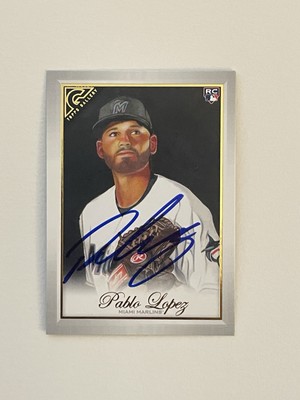 Pablo Lopez SIGNED 2019 Topps Gallery RC #48 IP AUTO Miami Marlins | eBay