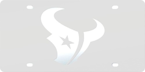 Houston Texans Premium Laser Tag License Plate, Mirrored Acrylic inlaid ...