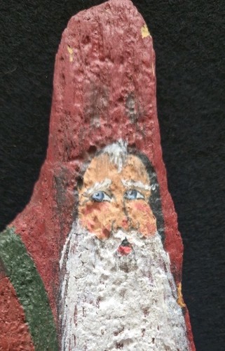 Vtg Hand Painted Art Santa On Old Barn Wood, Primitive Rustic Signed | eBay